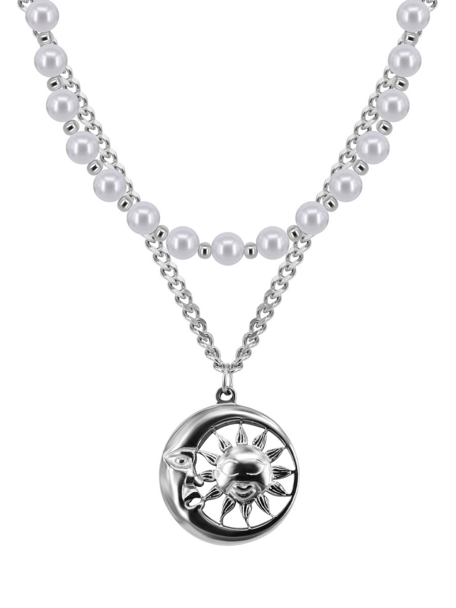 Колье, жемчуг Swarovski синтетический