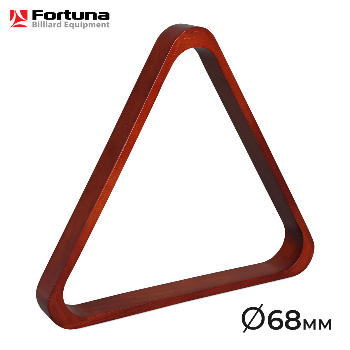 Треугольник для бильярда Fortuna Classic, 68 мм, русская пирамида, коричневый, 1 шт.