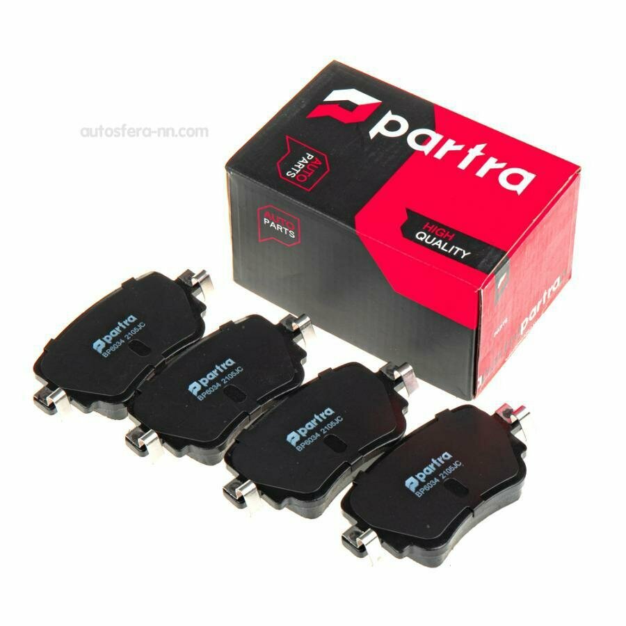 PARTRA BP6034 К-т дисков. тормоз. колодок AUDI A3 1.2-3.2 03-12, SKODA Octavia(1Z) 1.2-2.0D 04-13, Superb(3T) 1.4-3.6 08-15, Yeti 1.2-2.0D 09>
