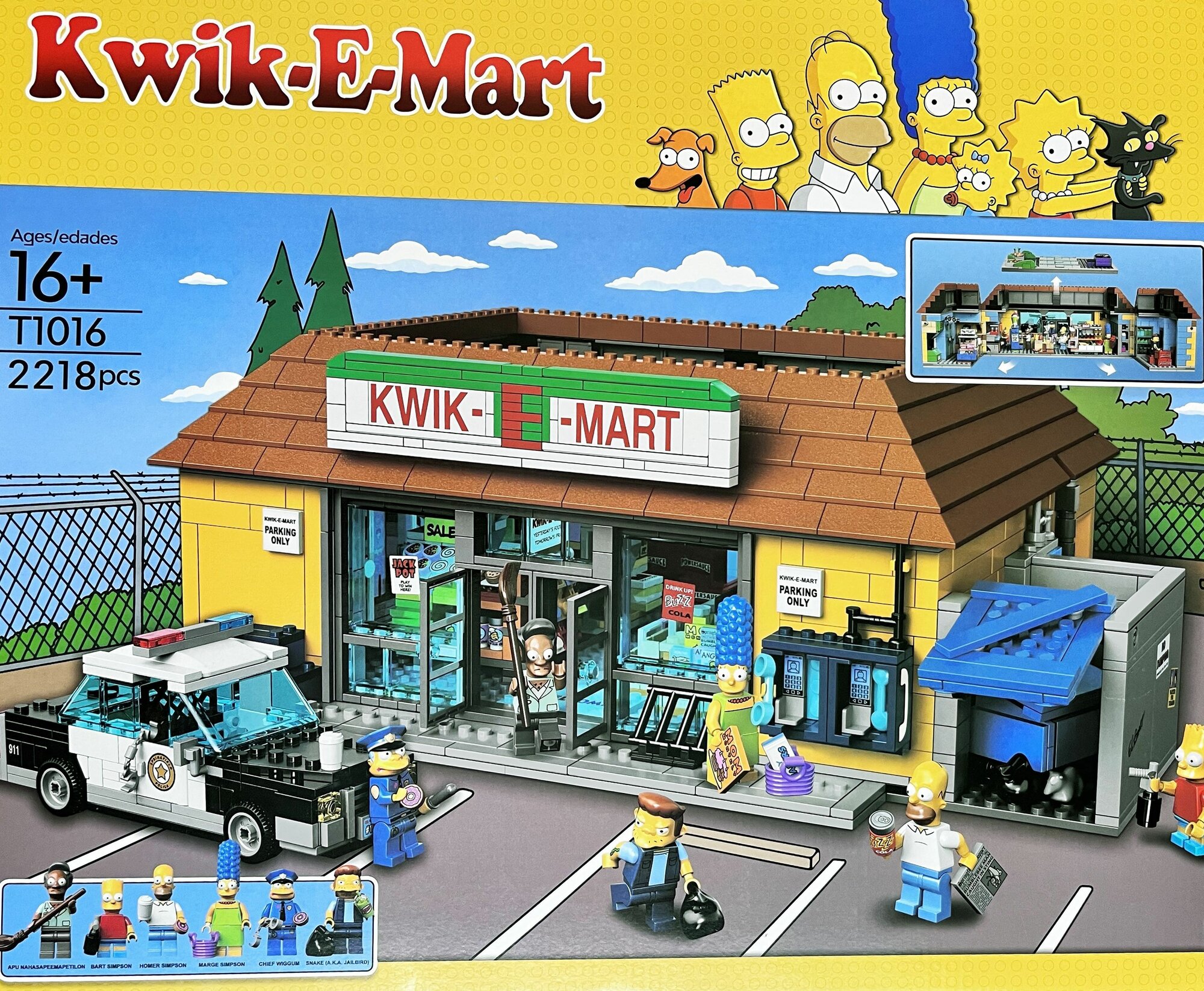 Конструктор KWIK-E-MART / Для детей и взрослых, мальчиков, девочек. Сборная модель 2218 деталей