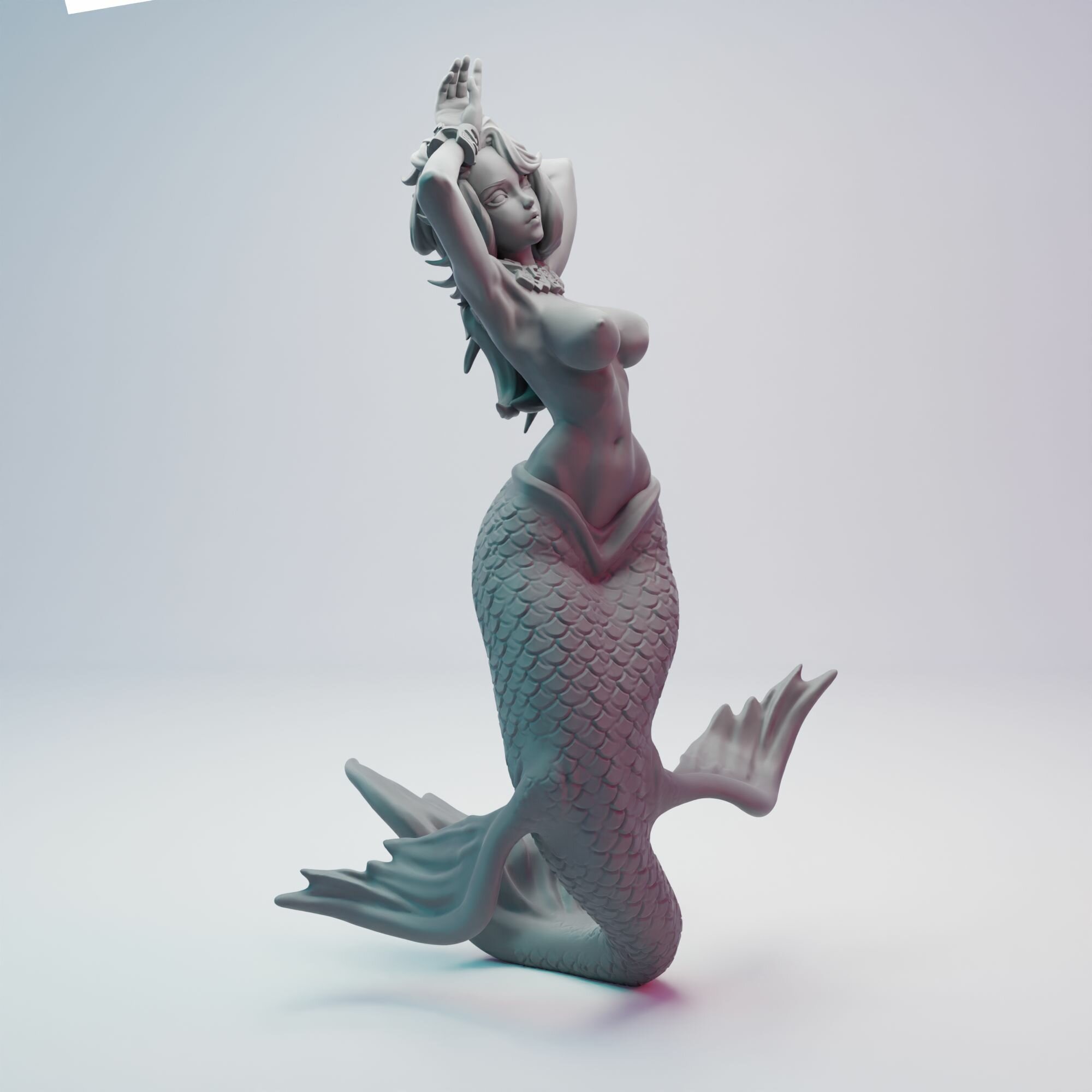 Миниатюра "Русалка" (Сирена, нага) ДнД DnD Pathfinder Warcraft Warhammer НРИ высота 38мм