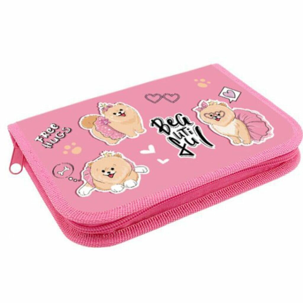 Пенал 1 отд. (190*130*27) молния, лам. картон "Модные собачки"