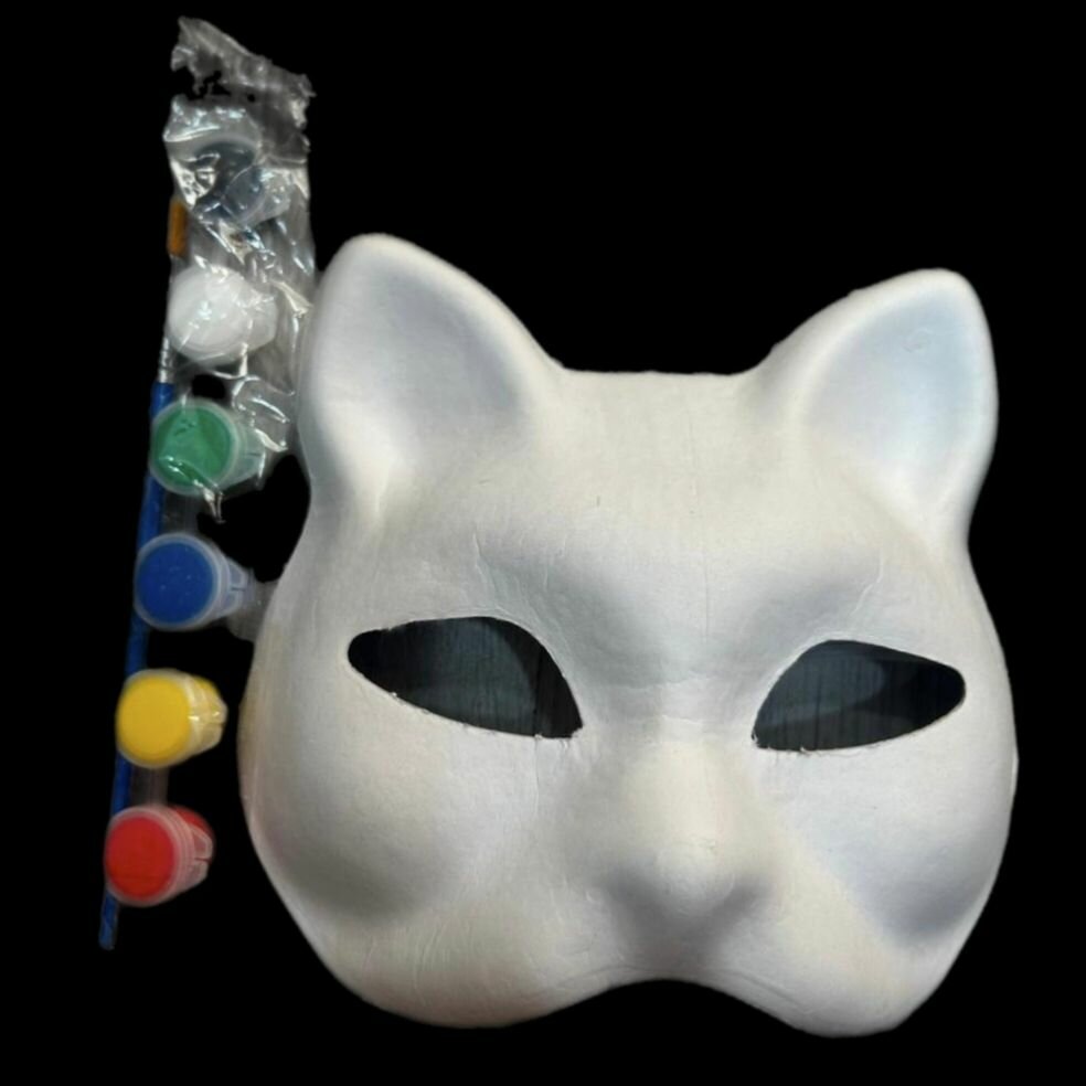 Маска для квадробики кошка 2шт с красками
