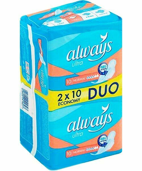 Набор из 3 штук Прокладки женские гигиенические ALWAYS Ultra Normal Duo ароматизированные (2 по 10шт)