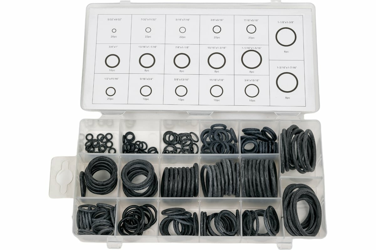 HIMPT Набор колец резиновых уплотнительных o-ring nbr70 дюйм. 222шт 00-00011079