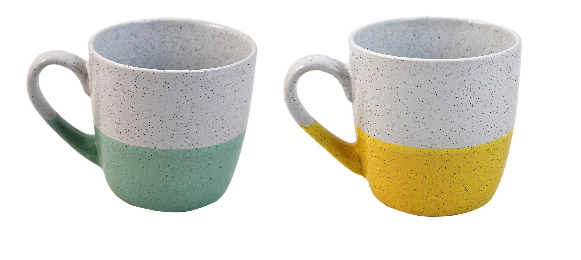 Набор кружек "Stone barrel", 2 шт, комплект кружек для чая / кофе / кофейные чашки / кружки подарочные / подарок маме / керамические / "федерация", бирюзововая, бежевая 370 мл - 2 шт / подарок любимой / бабушке / на 14 февраля / на день святого Валентина