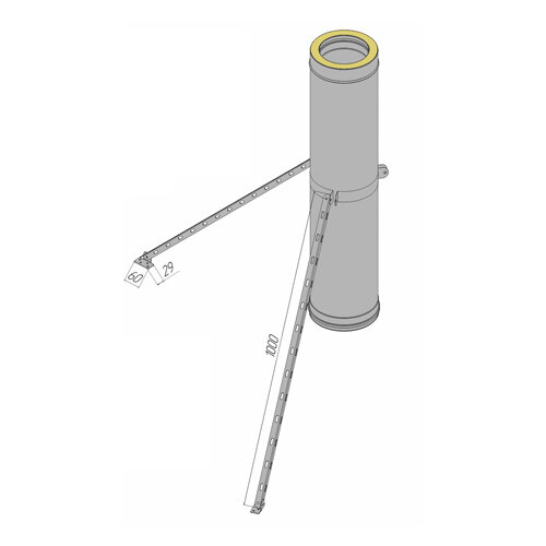 Штанга хомута растяжки (пара)