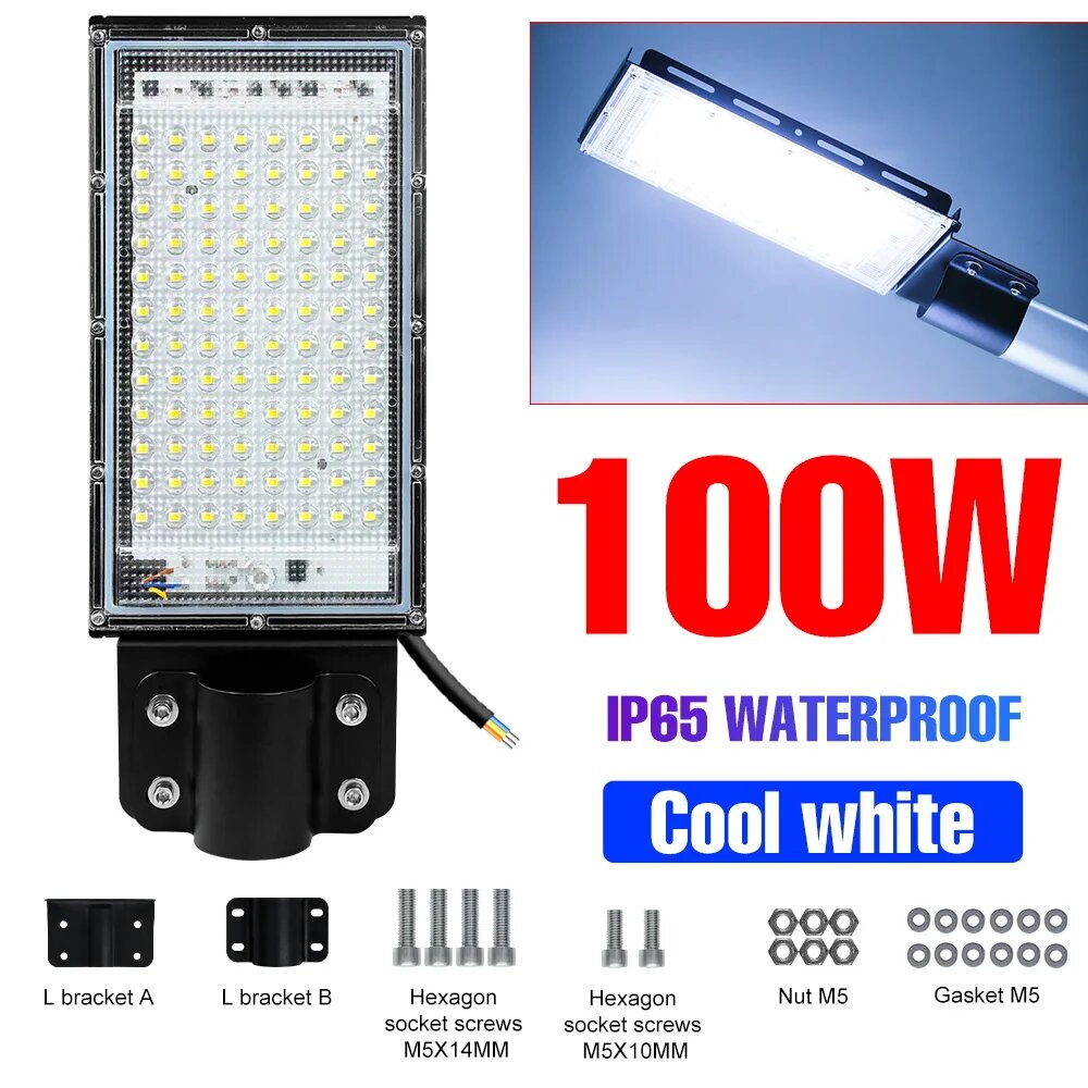 Светодиодный уличный светильник 100W Cool White IP65