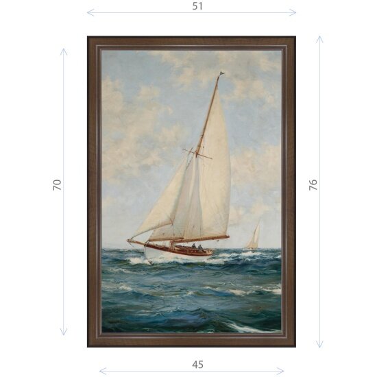 Картина Декор Депо Монтегю Доусона Стремиться в море Матовая бумага в раме без стекла 76х51 см, DDK53044E21W45H70P24