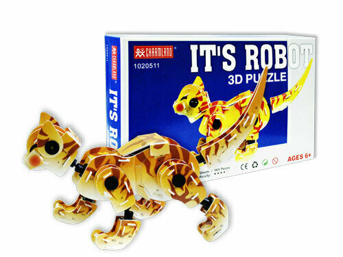 Конструктор-Робот 3D "кошка", 161 элемент (твердый картон)