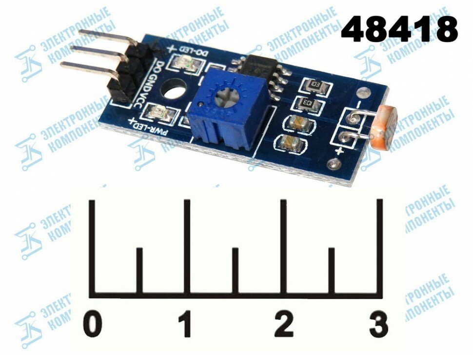 Радиоконструктор Arduino датчик освещенности на плате (LM393)