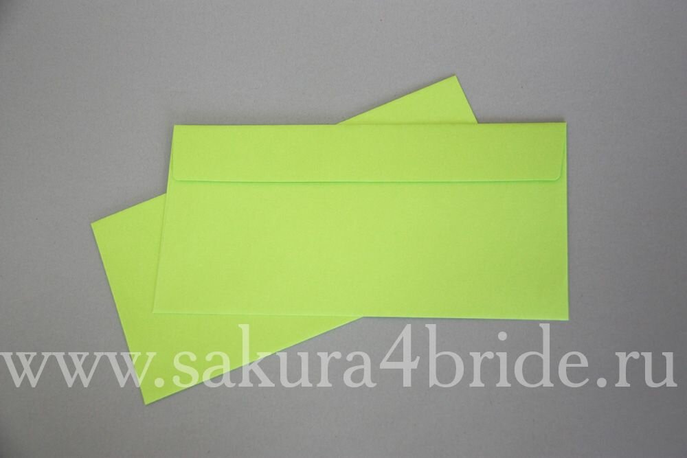 Конверты для приглашений и открыток Sakura 91150-32 Ярко-салатовый - Упаковка, 50 шт