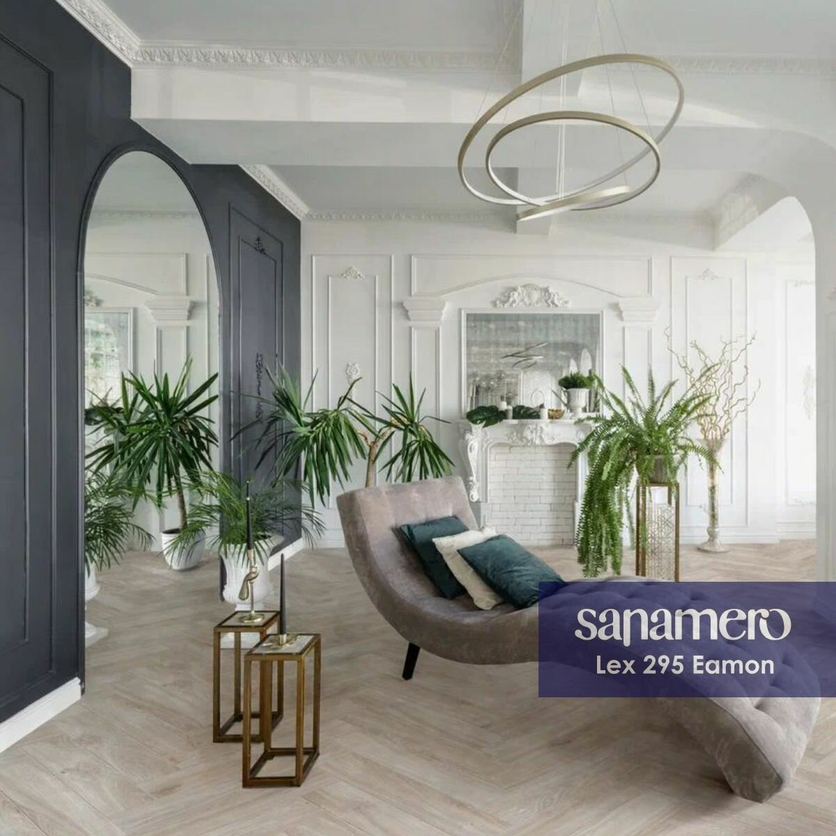 Кварцвинил SPC ёлочка Sanamero Lex Eamon (640х128) 16шт./уп, 1.31м2, 295