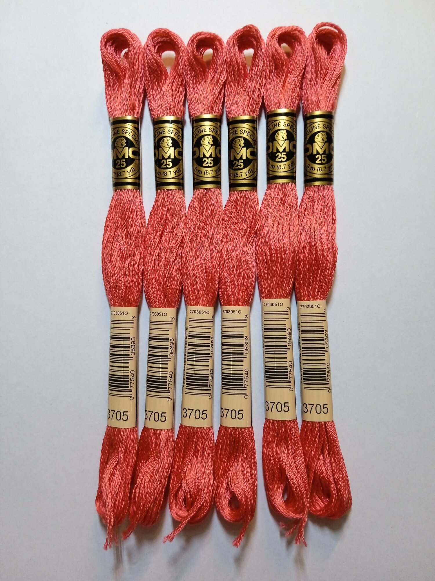 Набор ниток мулине, 8 м, 6 шт DMC-3705_6