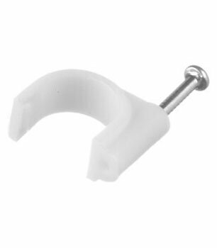 Скобы для крепления кабеля круглые Rexant 07-4012 12 мм полиэтилен белые (150 шт.)