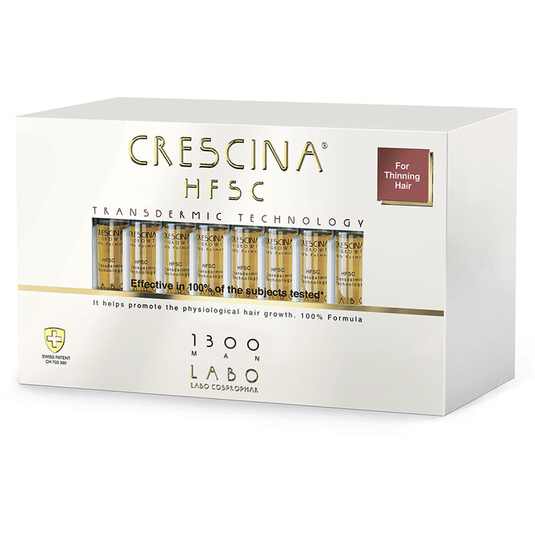 CRESCINA Hfsc 100% Re-Growth 1300 Лосьон для стимуляции роста волос для мужчин 1300 40 амп
