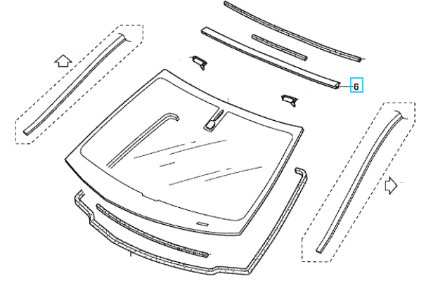Молдинг ветрового стекла (Оригинал)