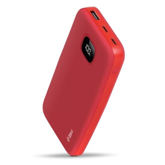 Внешний аккумулятор Ttec ChargeUp LCD 10.000mAh, красный