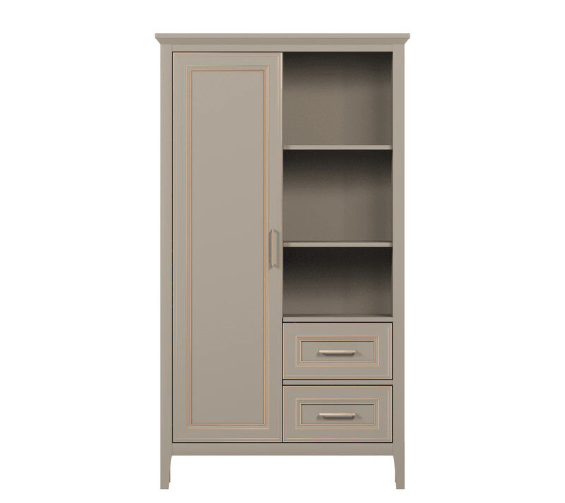 Шкаф БРВ-мебель Classic REG1D2S Глиняный серый