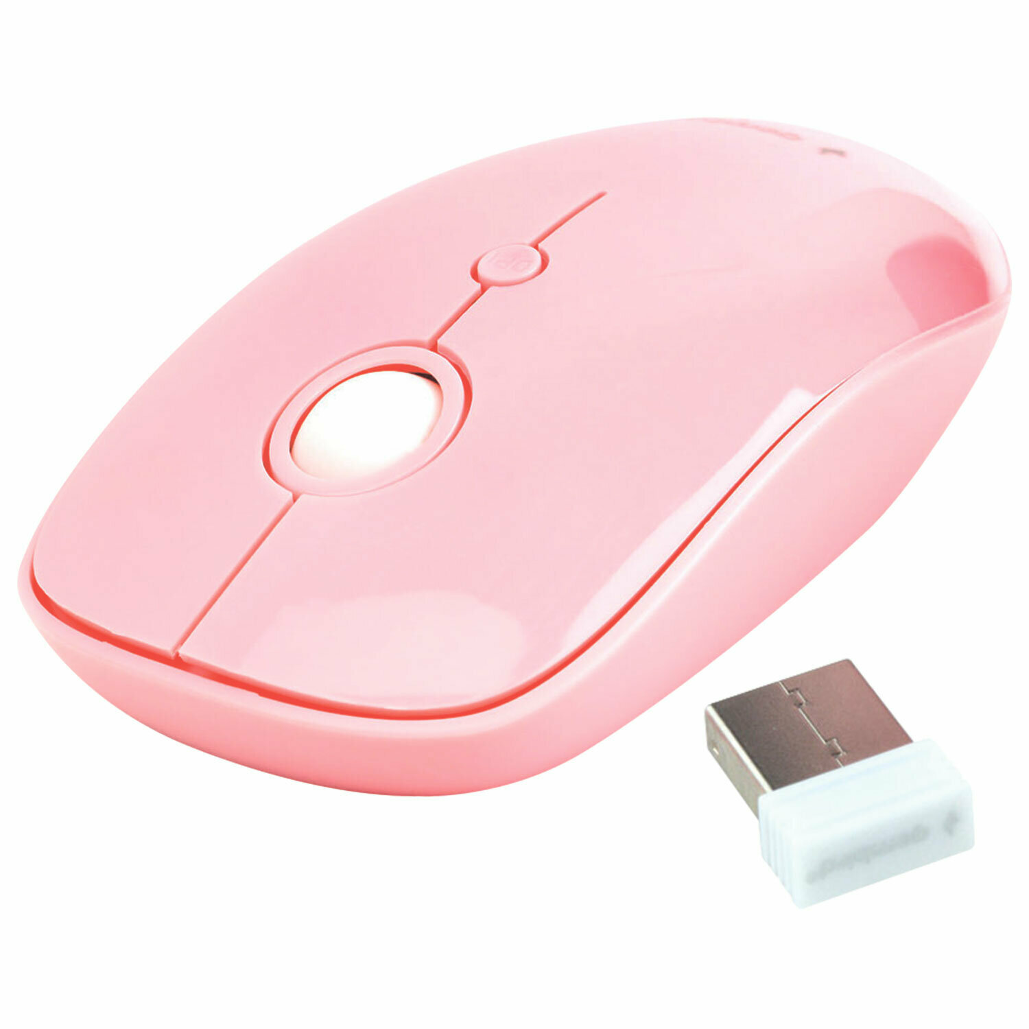 Мышь беспроводная Gembird MUSW-390, 3 кнопки + 1 колесо-кнопка, оптическая, розовая