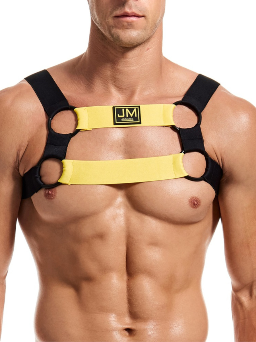 Мужская портупея желтая JOCKMAIL JM904-13 S/M (46-48)