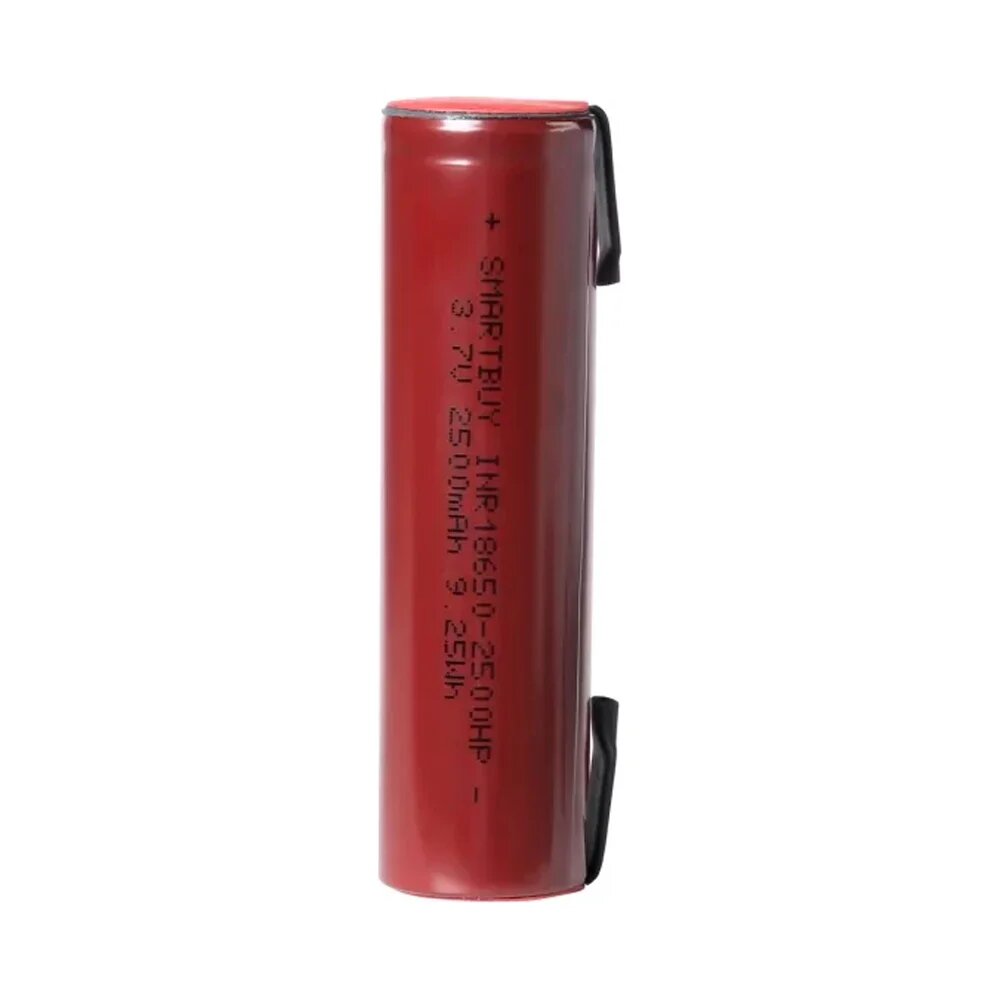 Аккумулятор Smartbuy высокотоковый с выводами li18650-2500 mah (100/400) SBBR-18650-1S2500HP для энергоёмких приборов