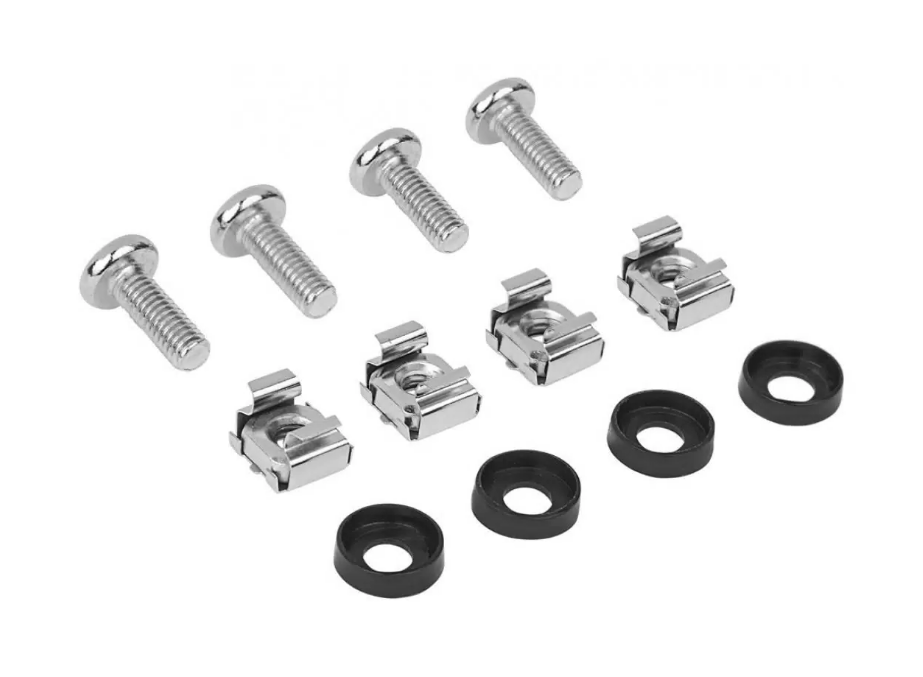 Комплект крепежный для установки 19дюймового профиля в шкаф: Винт, шайба, гайка - комплект крепления 50 шт DKC R5CNS50