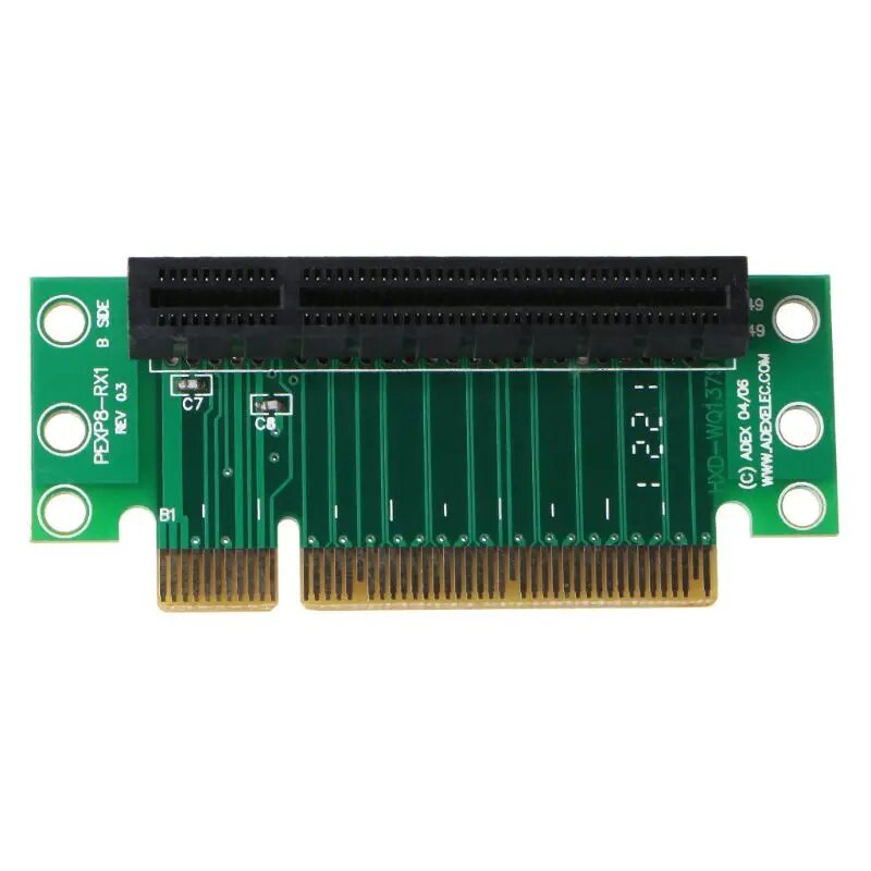 BGEKTOTH PCI-E 1X 4X 8X Адаптер riser card 90 градусов