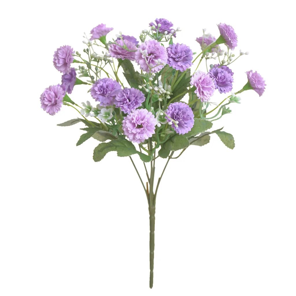 Искусственные сиреневые гвоздики Carnation Bouquet Сиреневый, 5