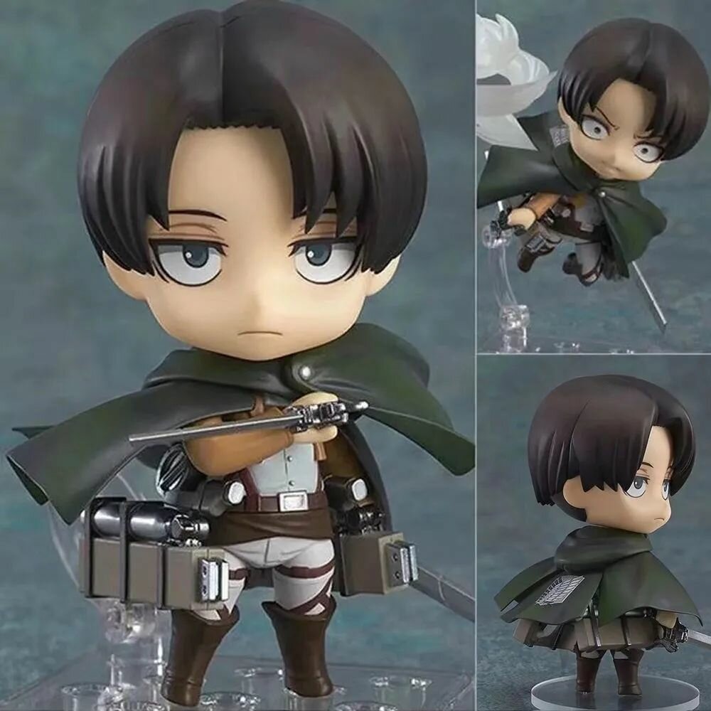 Фигурка атака титанов леви Акkерман / Attack on Titan Levi Ackerman нендороида (10см) 390