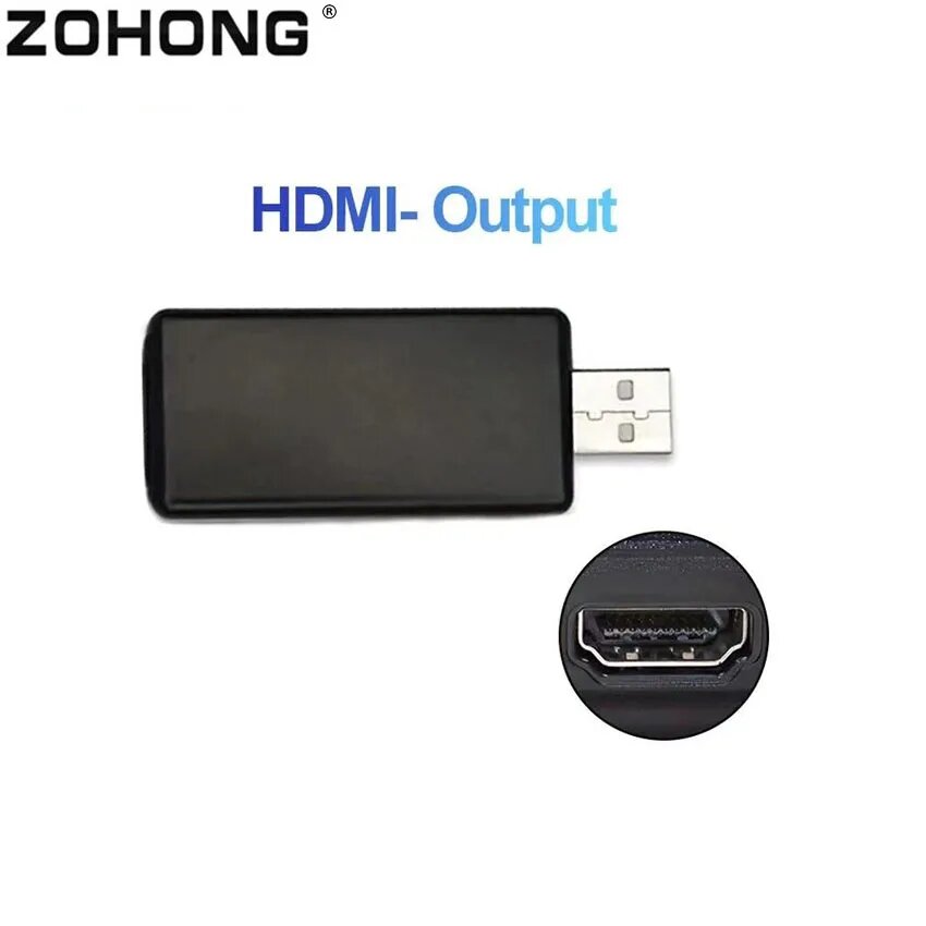 Адаптер USB-порта для видеоизображения (CVBS/HDMI) для автомагнитол Android TS18, USB HDMI Video OUT