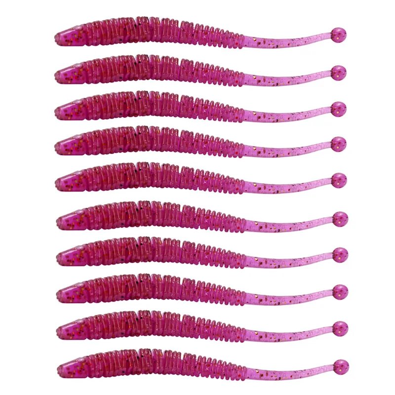 Мягкая приманка для рыбалки WDAIREN, спиральный червь, 6 см, 0,6 г, запах креветок, 10 шт. B