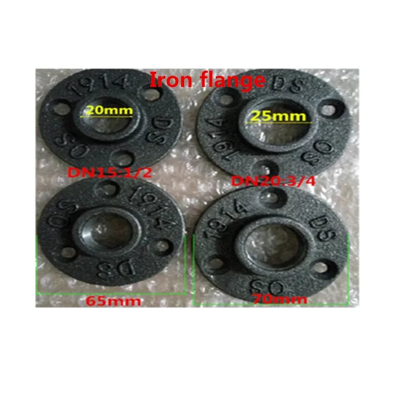 Набор из 10 чугунных фланцев DN15/DN20 Iron flange DN20