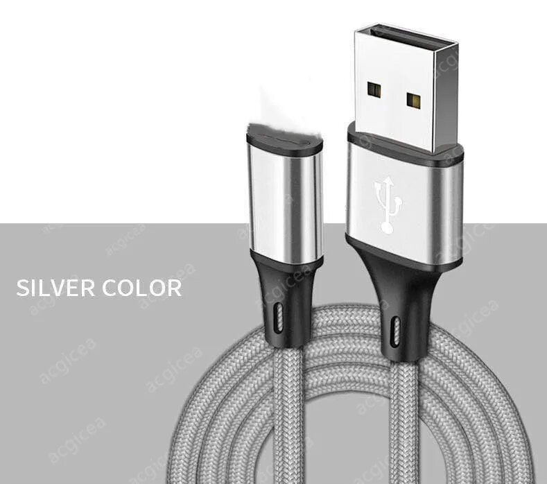 2,4A USB Type C micro USB-кабель Провод для быстрой зарядки Type-C для мобильного телефона Samsung Galaxy Xiaomi Huawei Кабель USB-C Шнур зарядного устройства 1 м, sliver Micro Usb