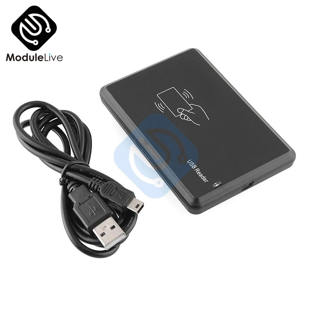 Считыватель смарт-карт RFID 13,56 МГц (только для чтения) для порта контроля доступа Mifare, совместимая с RFID-картой 106 кбит/с, постоянный ток 5 В + USB-кабель