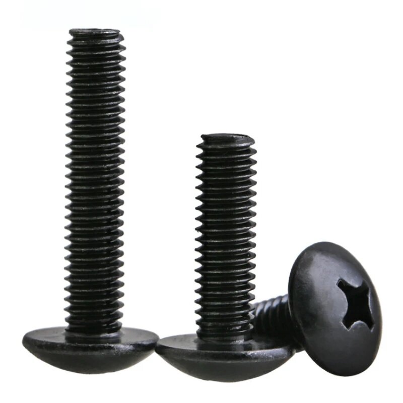 Крестообразные болты из углеродистой стали M3 M4 M5 M6 M3-30pcs, black zinc, 6mm