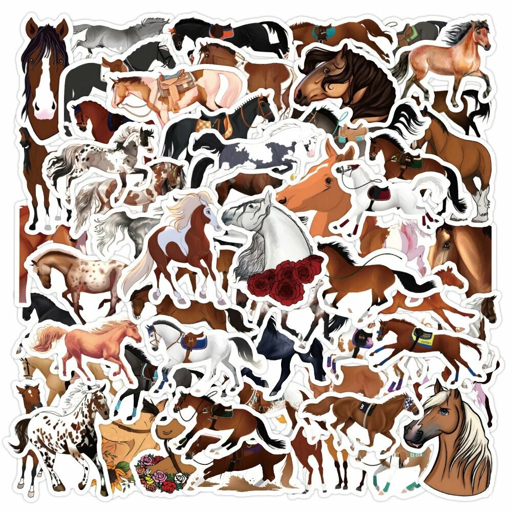 Стикеры лошадки GOGOTU, 60PCS