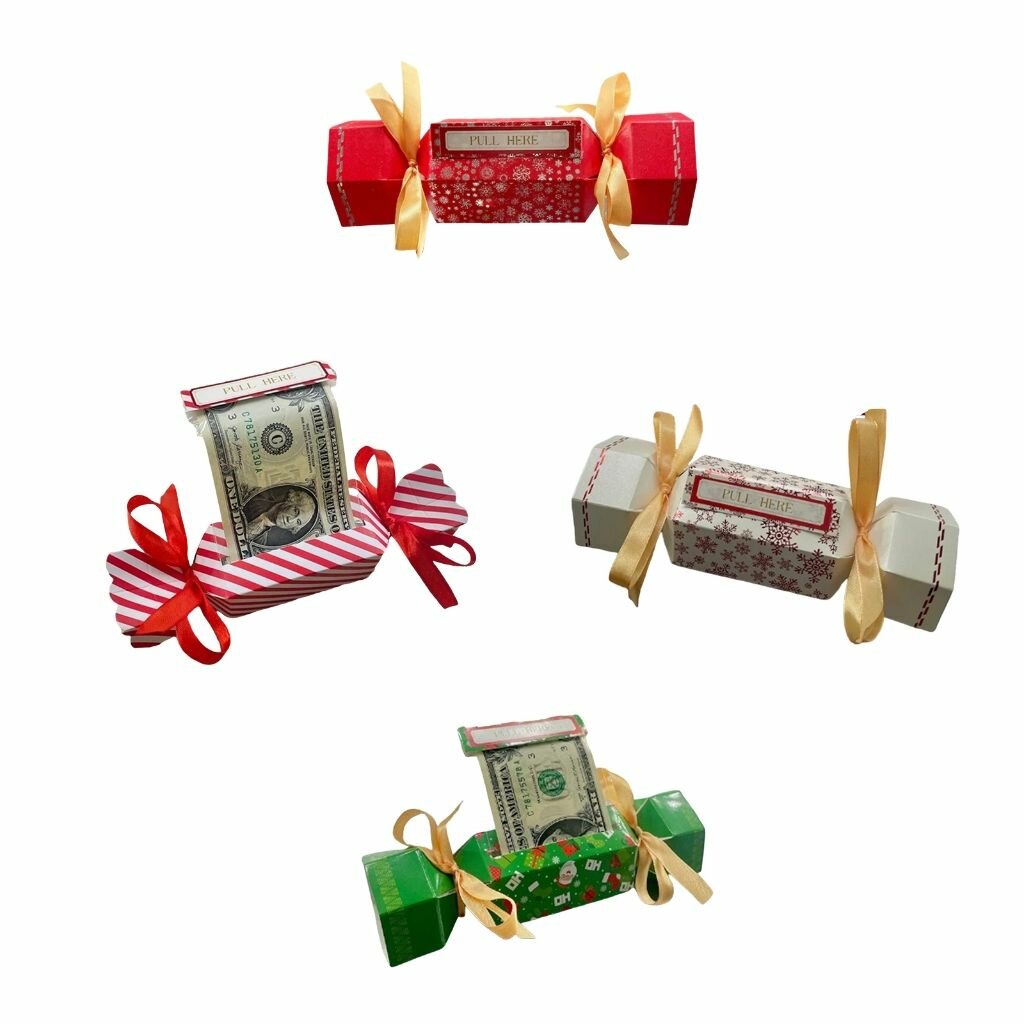 1 набор из 4 рождественских конфет-сюрпризов в виде кошелька