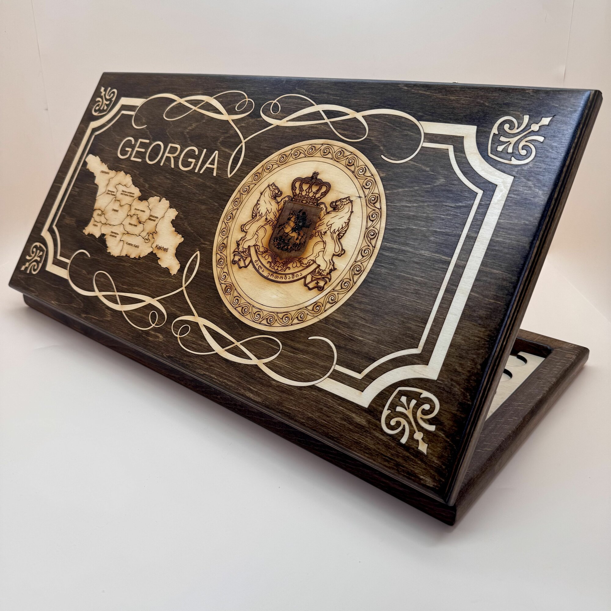 Нарды лакированные "грузия" большие 60х60 см