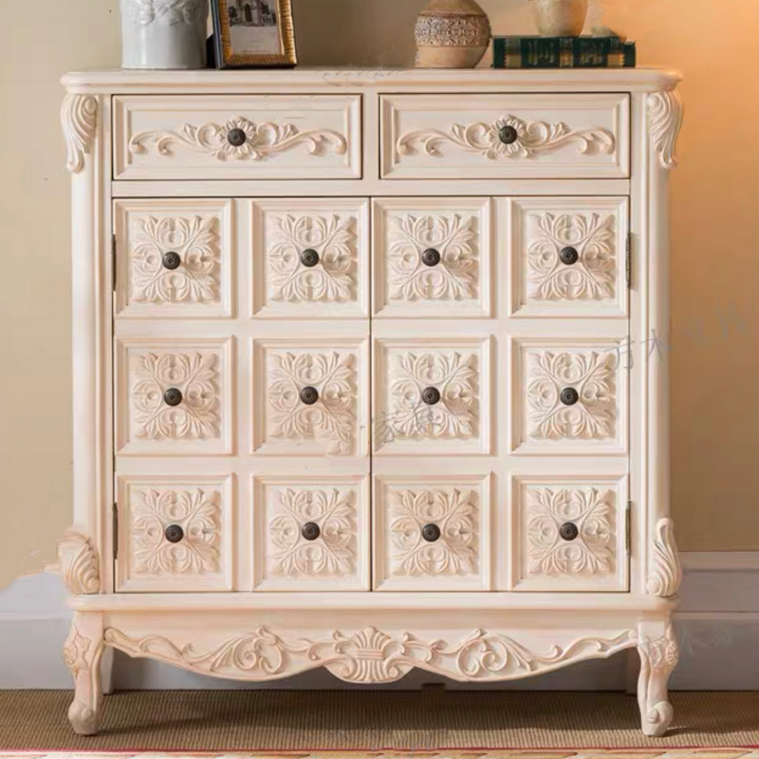 Тумба для обуви в классическом стиле Bastide (цвет белый / 100cm)