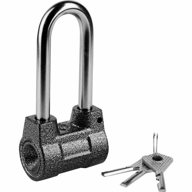 Замок навесной 57 мм, дисковый механизм секрета, удлиненная дужка