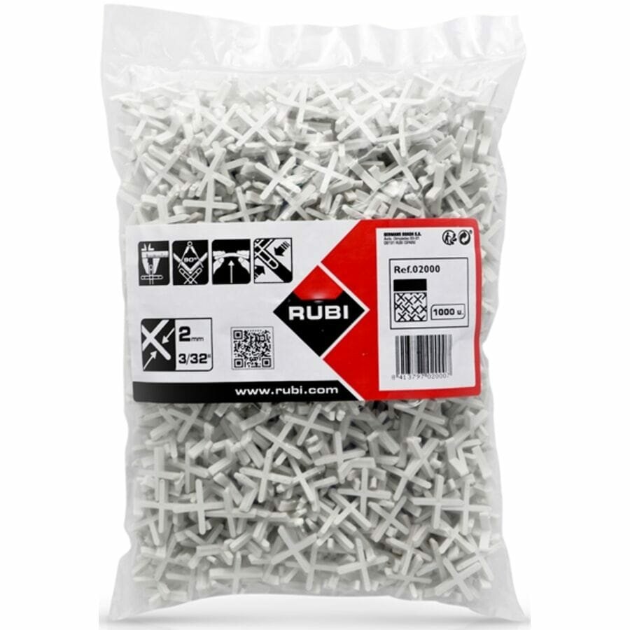 2 мм - 1000 шт. крестики для плитки Rubi, Испания | 02000