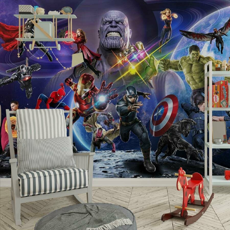 Фотообои Герои мстителей 14-238-S-Холст 270 x 200 см (ВхШ) Бесшовные, флизелиновые, влагостойкие обои MasterFresok