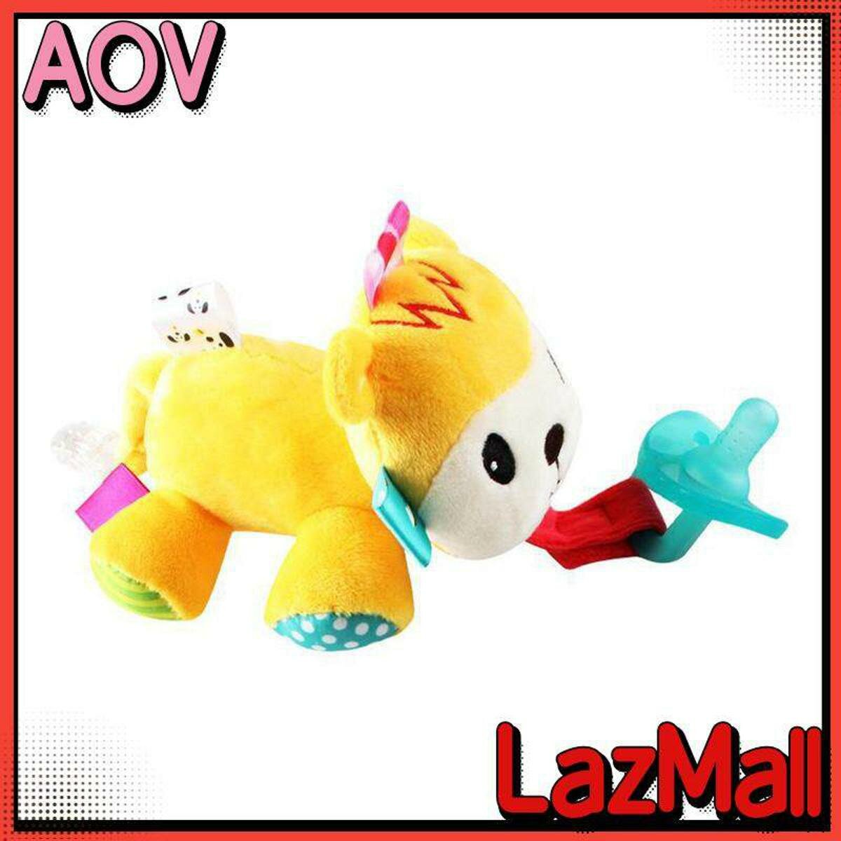 AOV Соска для новорожденного с изображением мультяшного животного, держатель для детской соски, подвесная плюшевая игрушка-кукла в виде животного, соска-пустышка COD