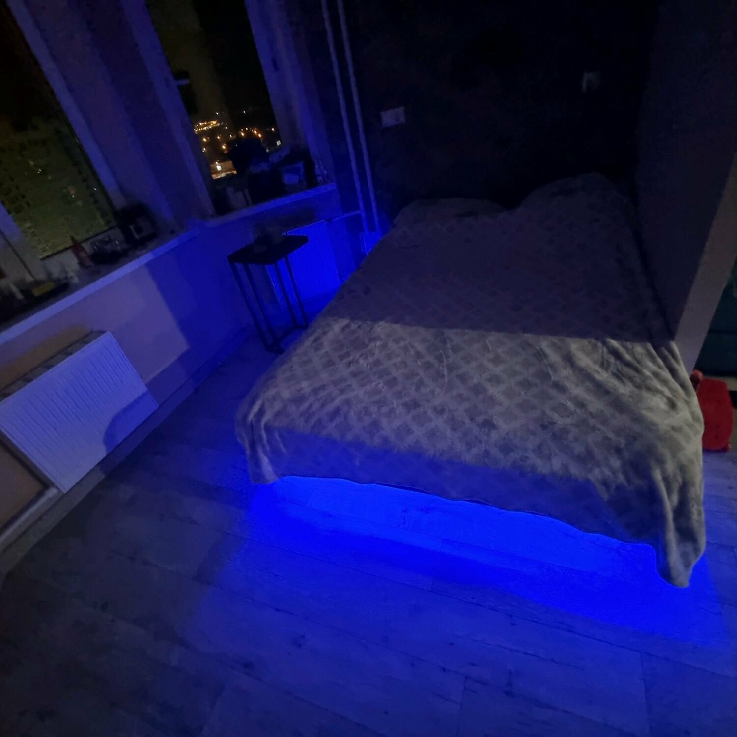 Парящая кровать "EasyLOFT" в стиле лофт, двуспальная, без матраса, 200х140х35 см.