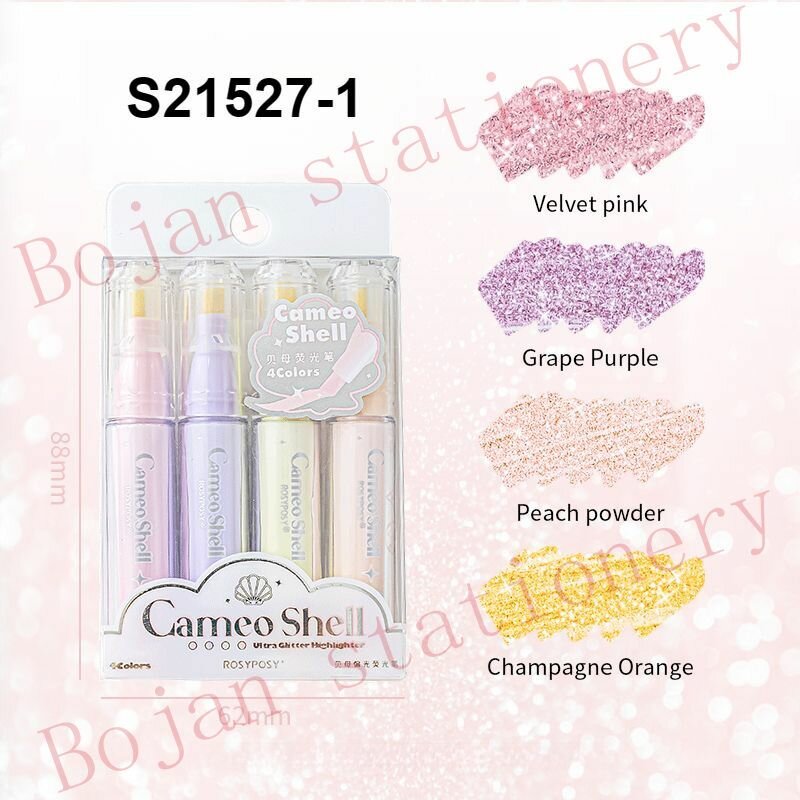 Набор маркеров, Mr. Paper, 4 шт./коробка, 4 сверкающих цвета, высокое качество, можно использовать для рисования, скрапбукинга, подарков