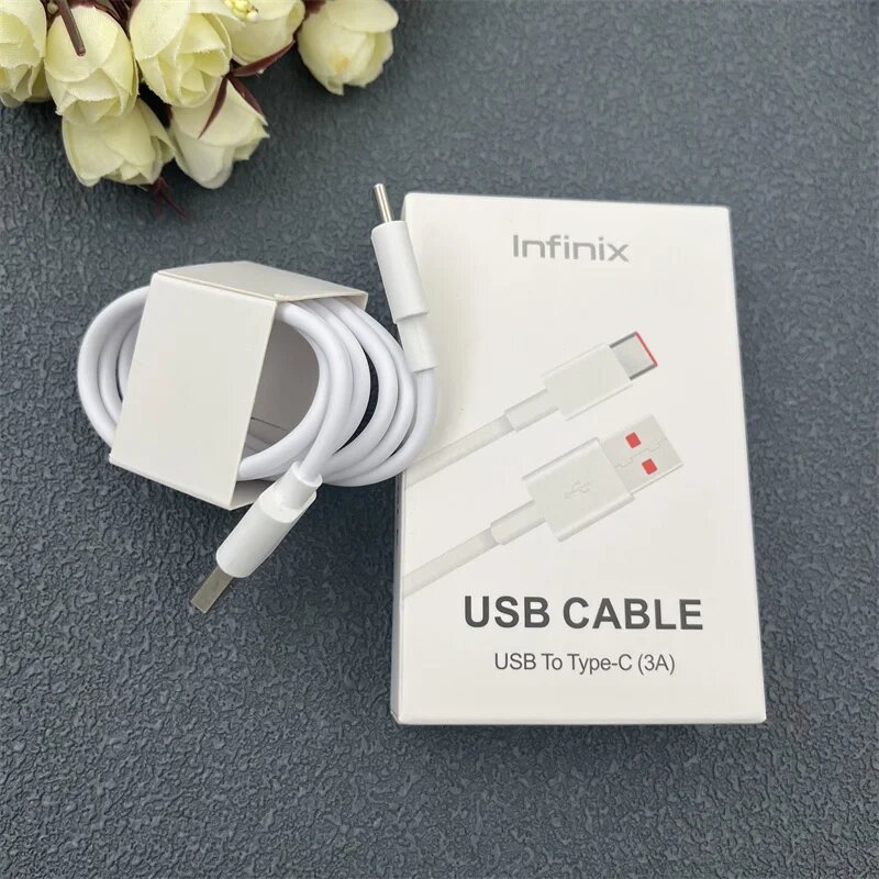 Оригинальный кабель для быстрой зарядки Infinix 18 Вт, 33 Вт, 45 Вт, 68 Вт, 3 А, 100 см, USB-кабель для передачи данных типа C для Infinix Note 50 40 30 Pro Hot 40i 30i 20i