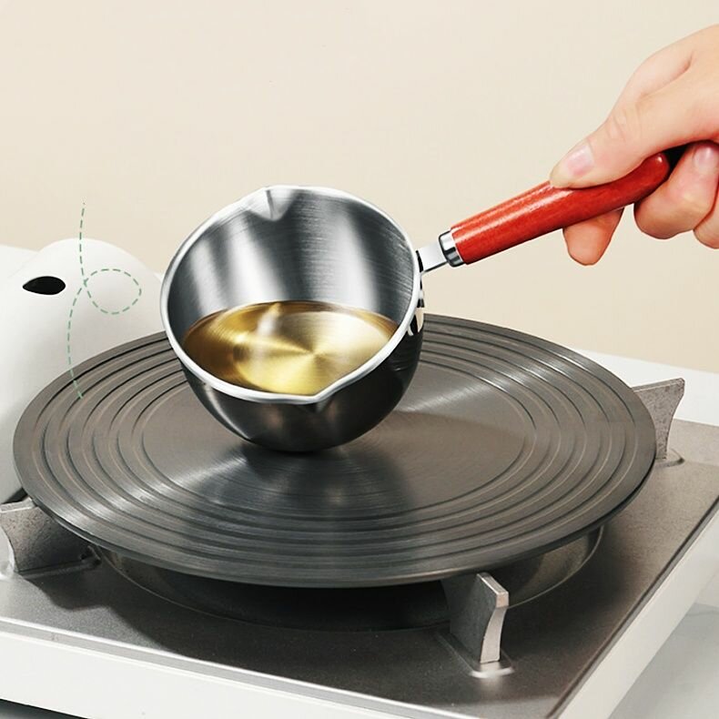 Сотейник для молока, соусов и шоколада с деревянной ручкой и мерной шкалой универсальный помощник на кухне