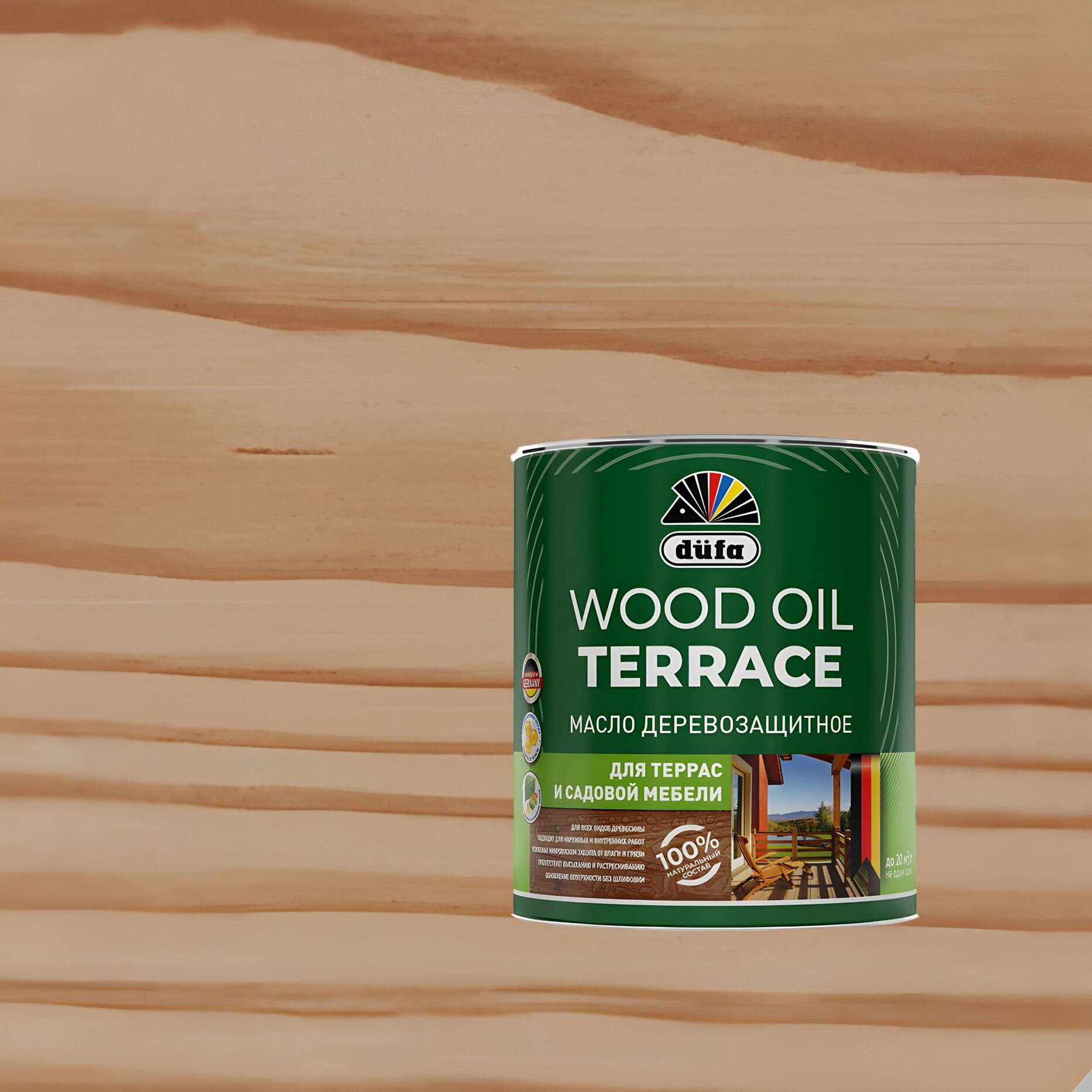Масло деревозащитное для террас и садовой мебели Dufa Wood Oil Terrace (2л) дуб