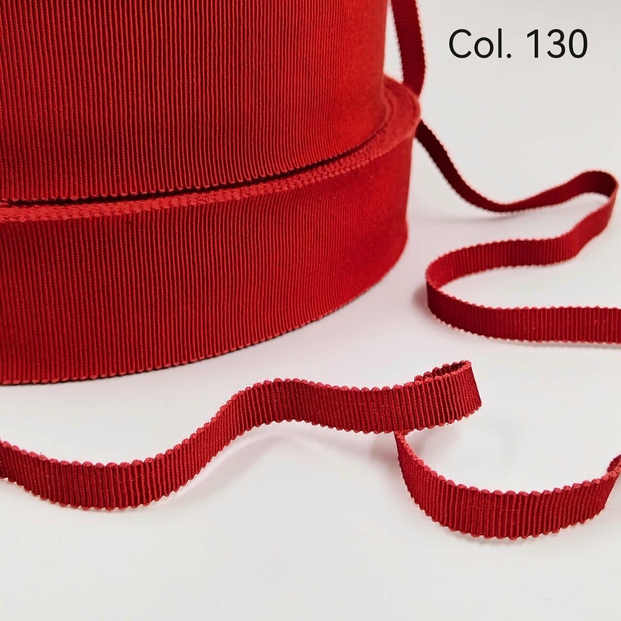 Репсовая лента красная 1 метр, ширина 1 см